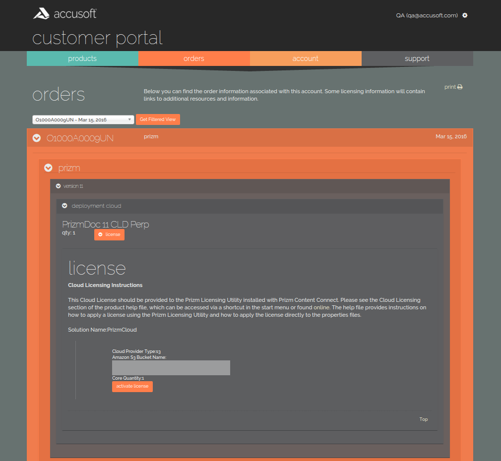 PrizmDoc Cloud License & AWS