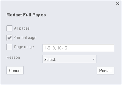 Create a Full Page Redaction